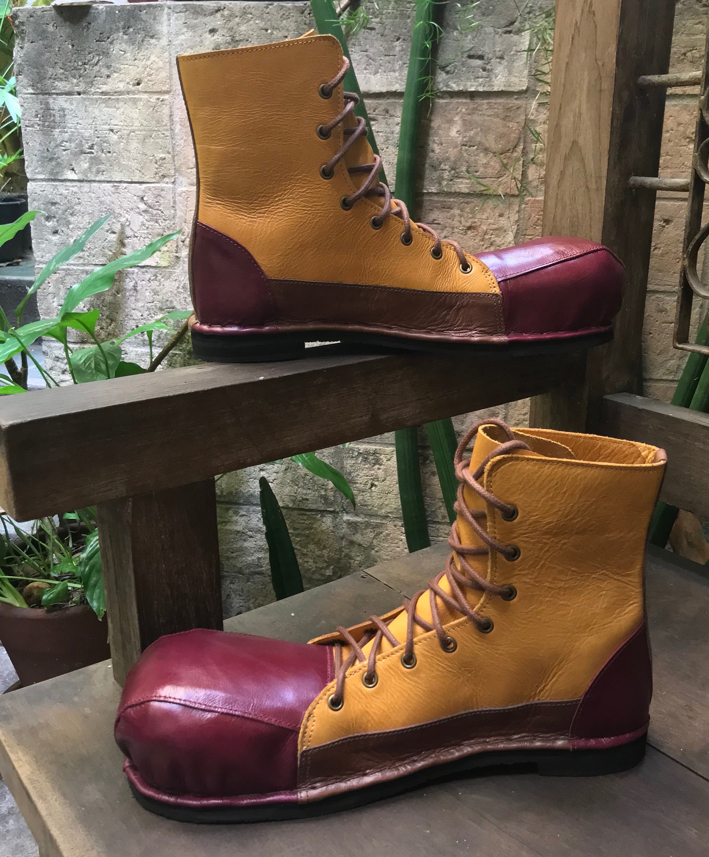 Handmade Leather Clown Shoes Mod.56 - Etsy