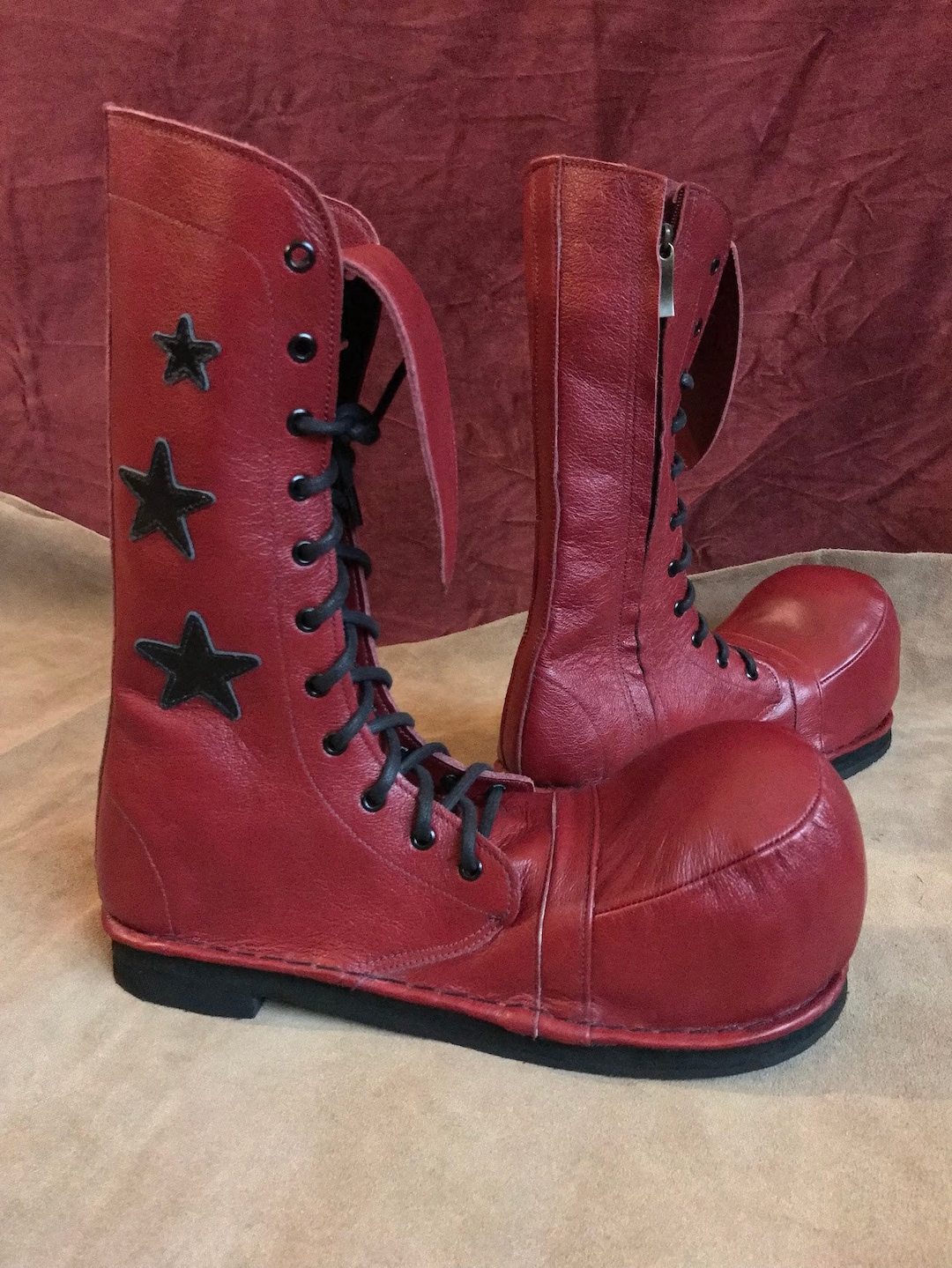 Handmade Leather Clown Shoes Mod.80 - Etsy