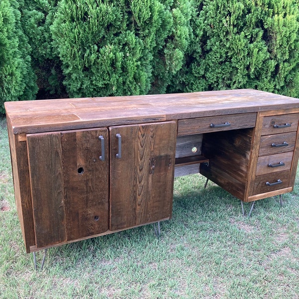 Reclaimed Wood Desk - Etsy