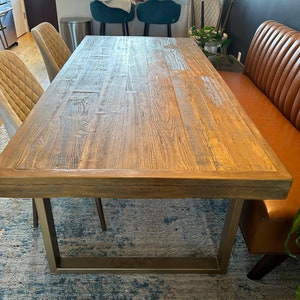 Reclaimed Wood Dining Table on U Legs - "the Gentry" - Etsy