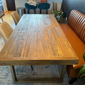 Reclaimed Wood Dining Table on U Legs - "the Gentry" - Etsy