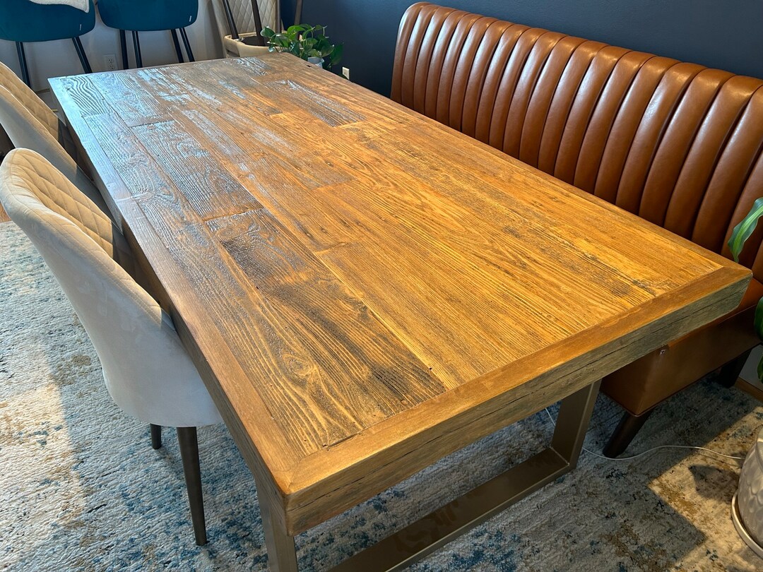 Reclaimed Wood Dining Table on U Legs - "the Gentry" - Etsy
