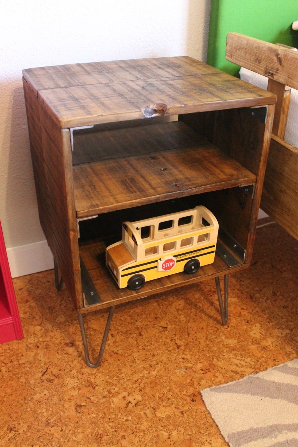Reclaimed Wood Nightstand - Etsy