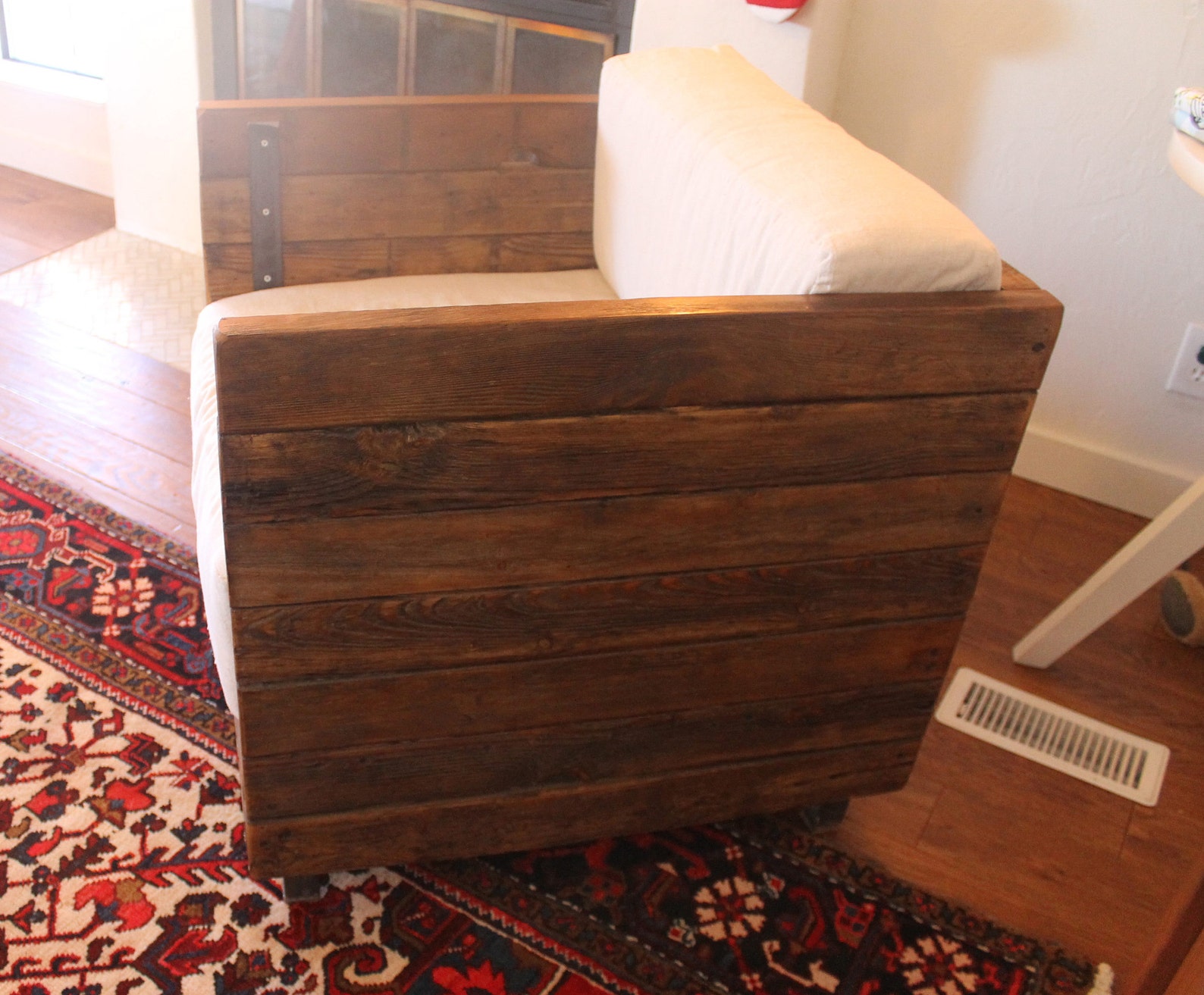 Reclaimed Wood Lounge Chair, Modern, Mid Century, Rustic, Industrial - Etsy