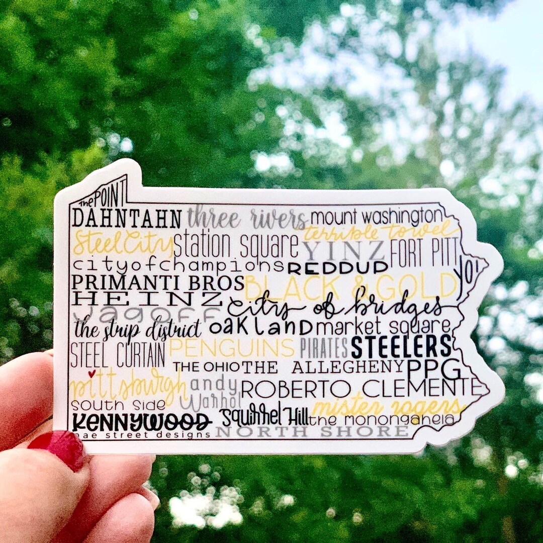 Pittsburgh STICKER Pittsburgh MAGNET Vinyl Sticker Laptop Sticker ...