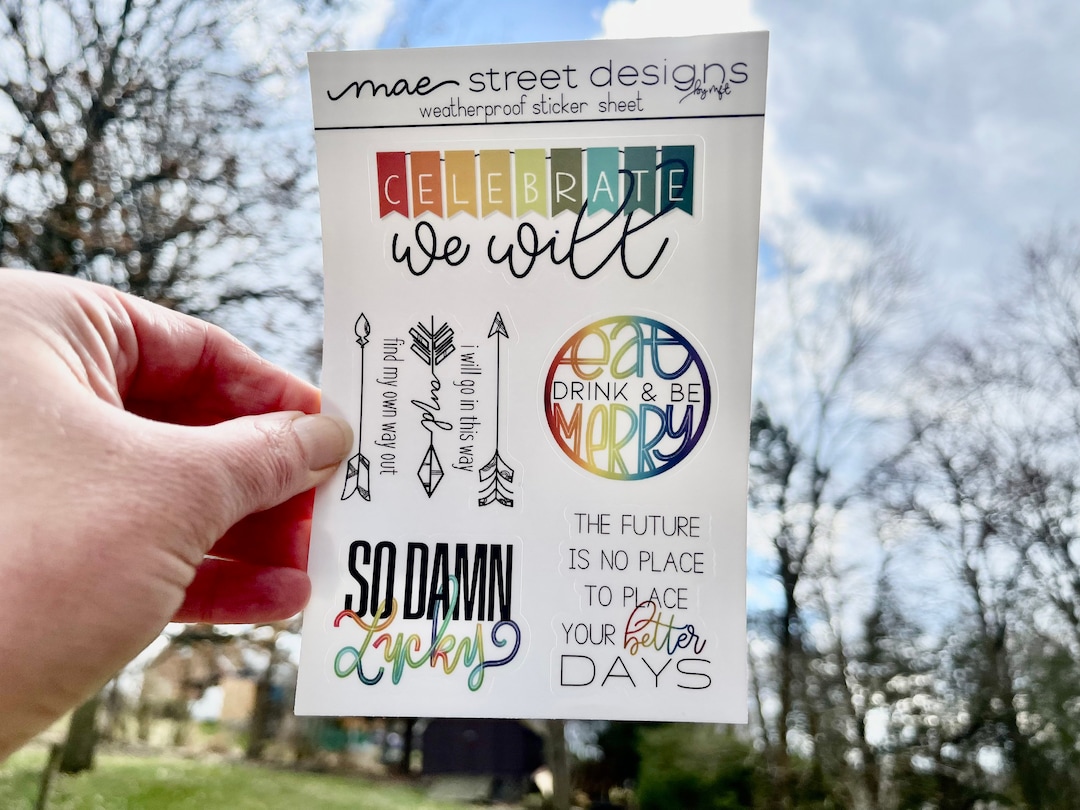 Song Lyrics Sticker Sheet - Etsy