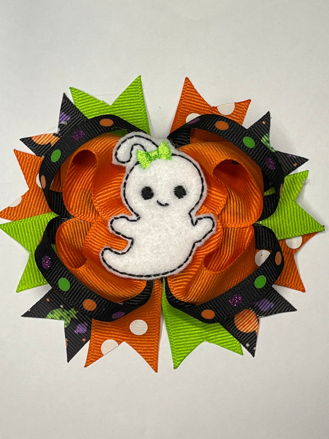 Loopy Felt Flying Ghost Bow Halloween Ghost Hairbow Halloween Bows ...