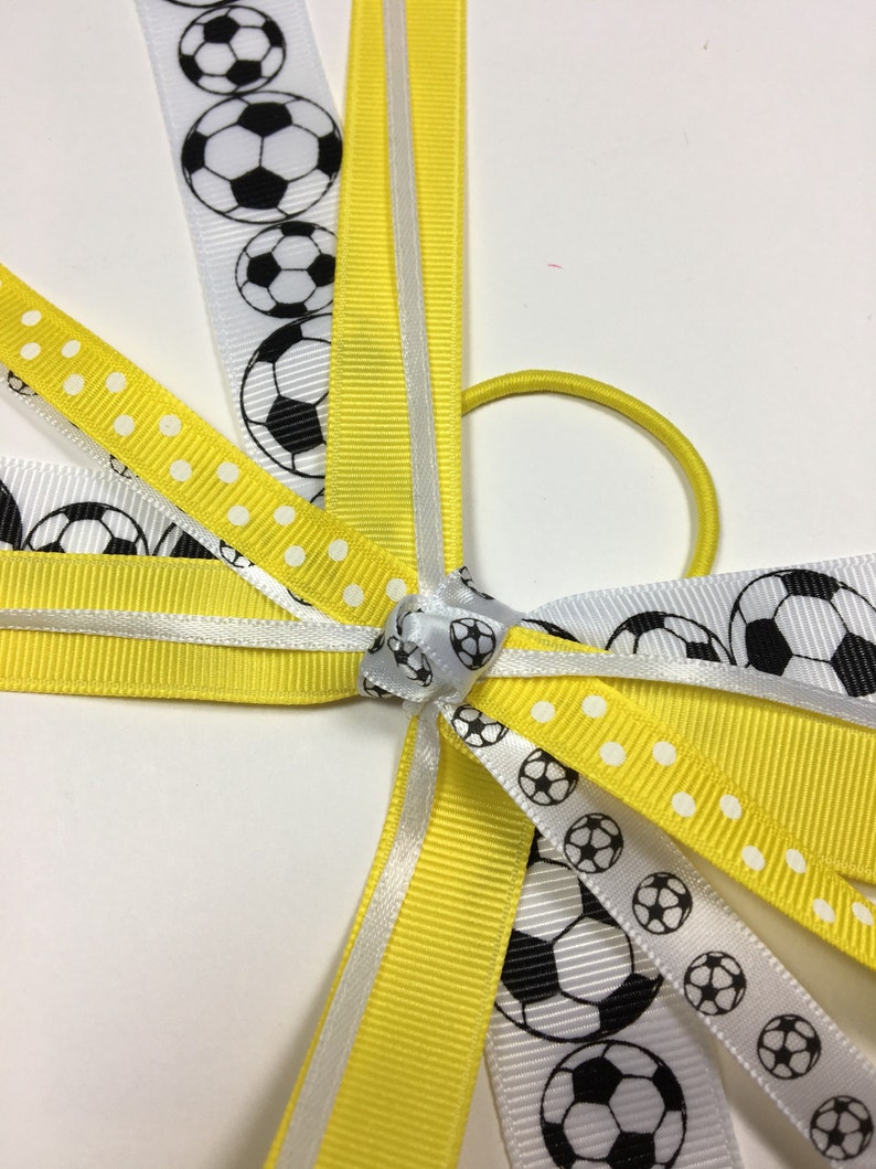 Soccer Ponytail Streamers Streamers Soccer Hairbow - Etsy