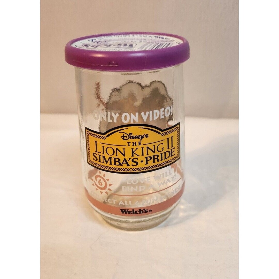 Vintage Welch's Jelly Jar Glass Lion King 11 Simba's Pride 1999 ...