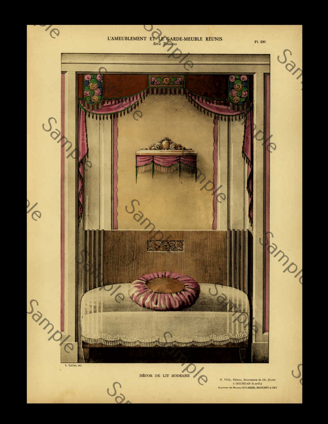 RARE Chromolithograph After Original Drawing by Foussier, Printed by ...