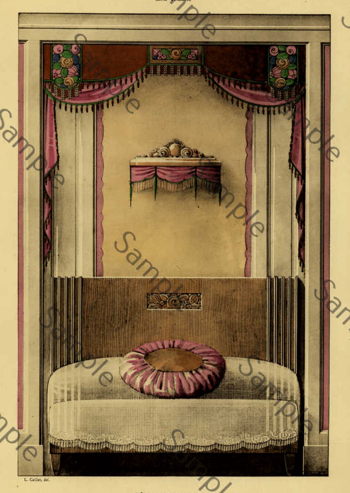 RARE Chromolithograph After Original Drawing by Foussier, Printed by ...