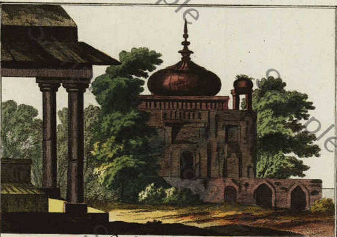 18th Century Antique Original Architecture Hand Colored Engraving Circa ...