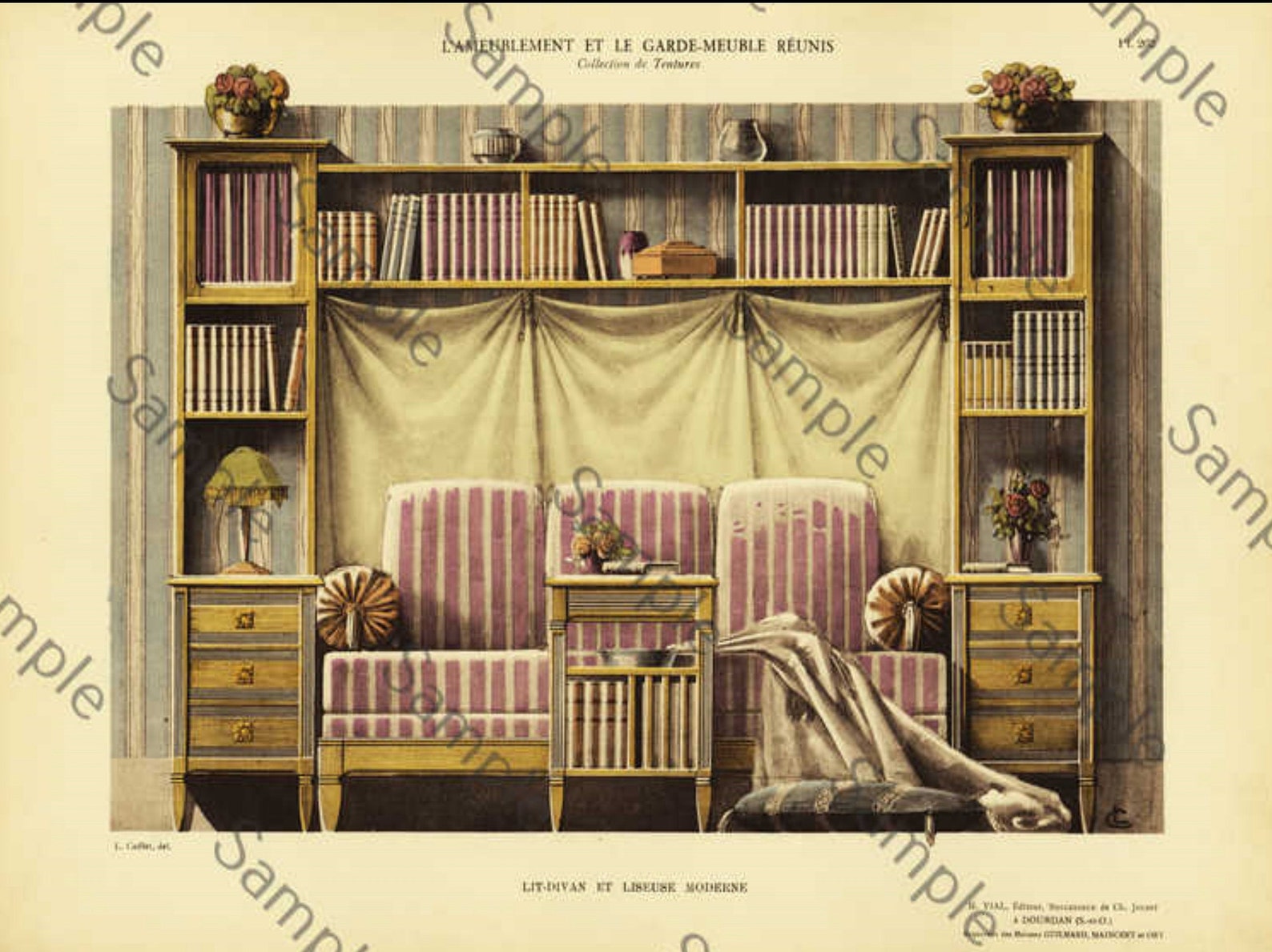 RARE Chromolithograph After Original Drawing by Foussier, Printed by ...