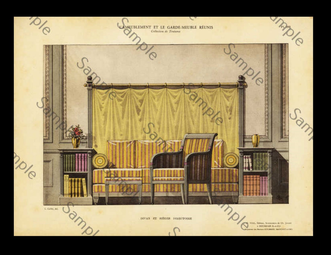 RARE Chromolithograph After Original Drawing by Foussier, Printed by ...