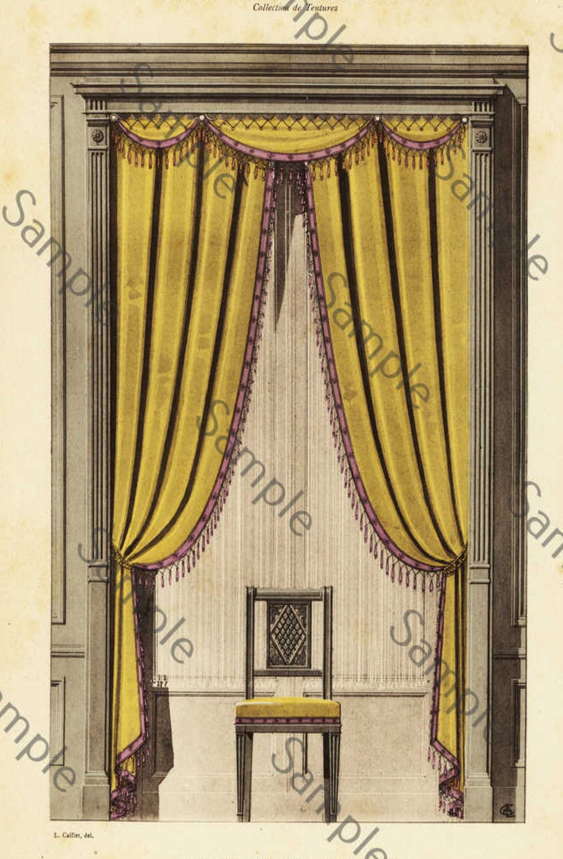 RARE Chromolithograph After Original Drawing by Foussier, Printed by ...