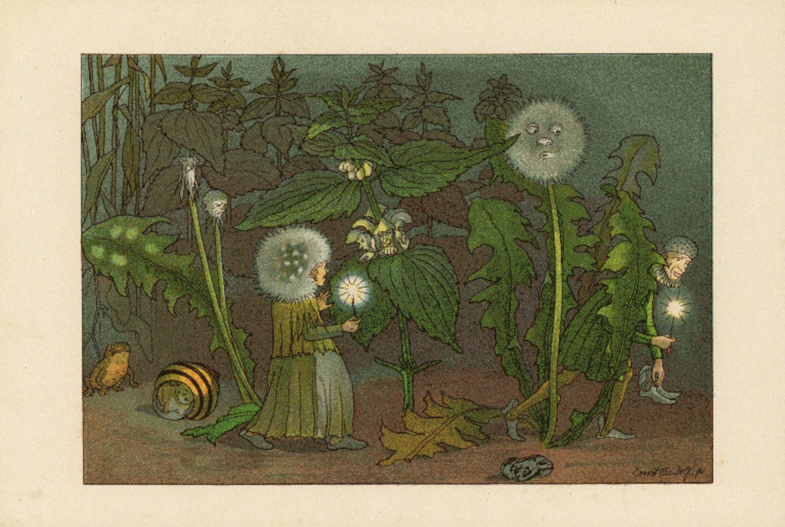 Original Antique German Fairy Tale Print From Children Fairy Tale Book ...