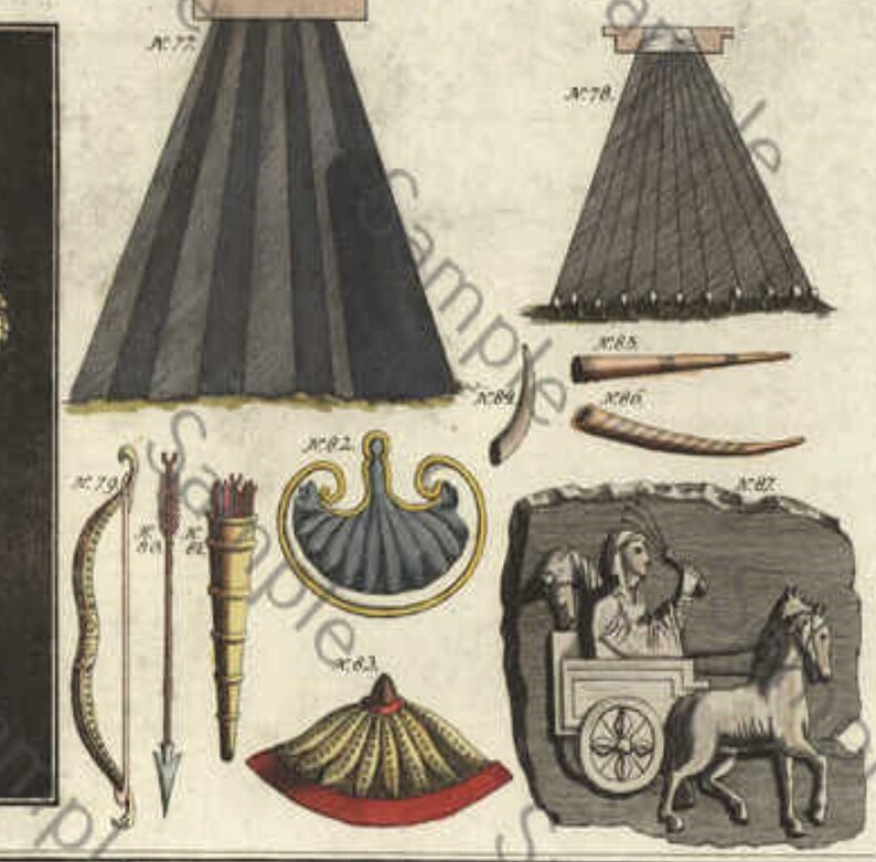 18th Century Antique Original Architecture Hand Colored Engraving Circa ...