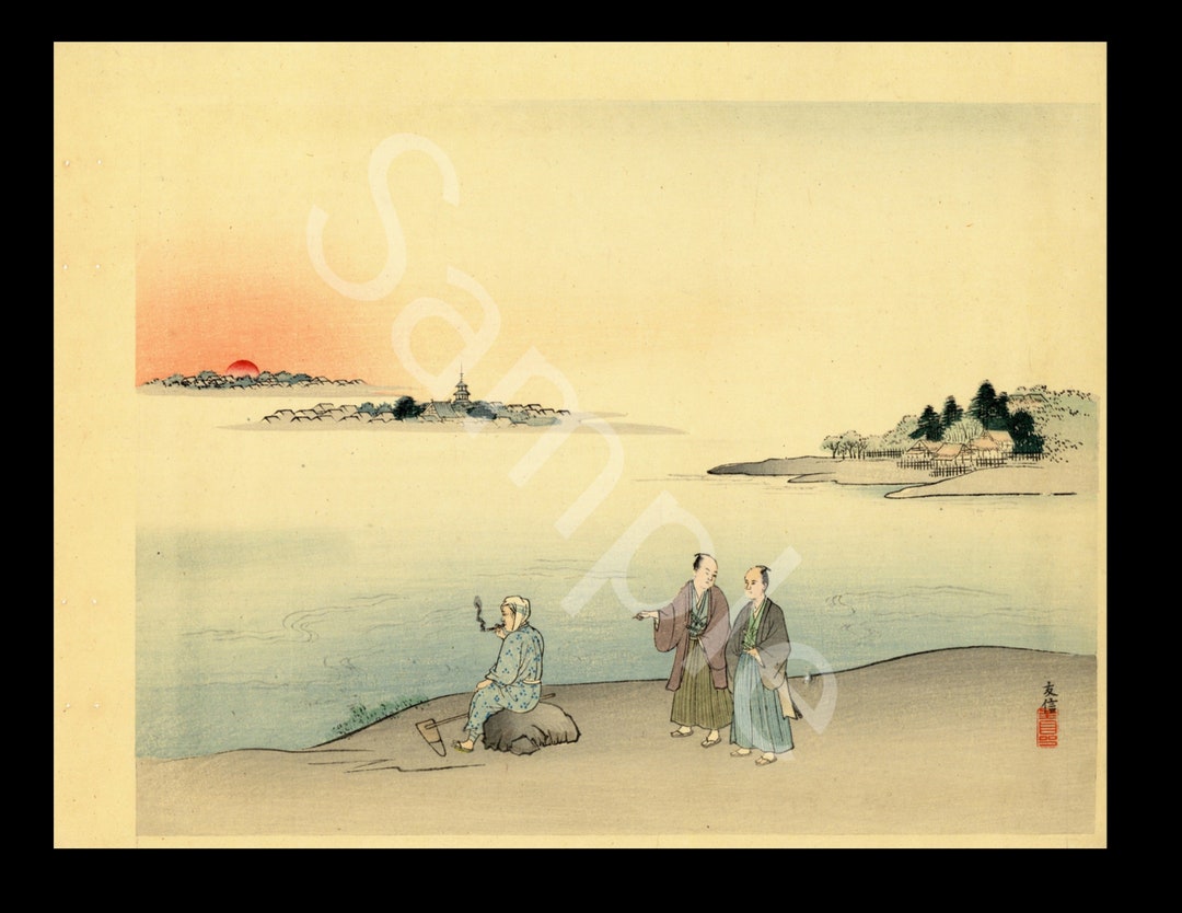 Antique Japanese Woodblock Print From Fables Choisies De Florian Circa ...