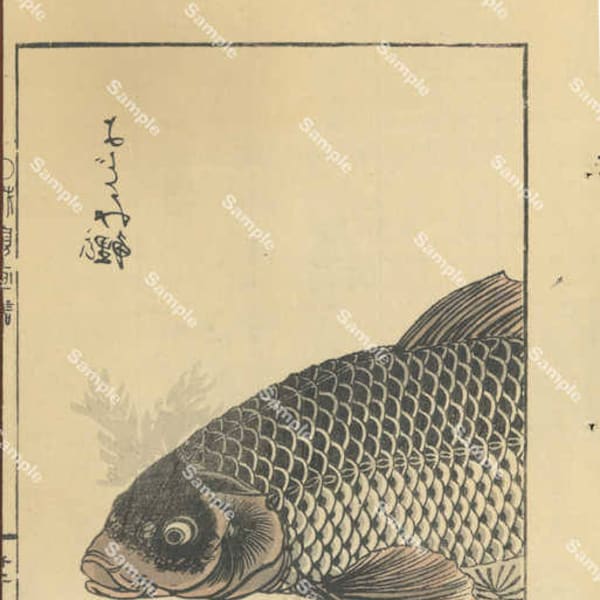 Fish Woodblock Print - Etsy