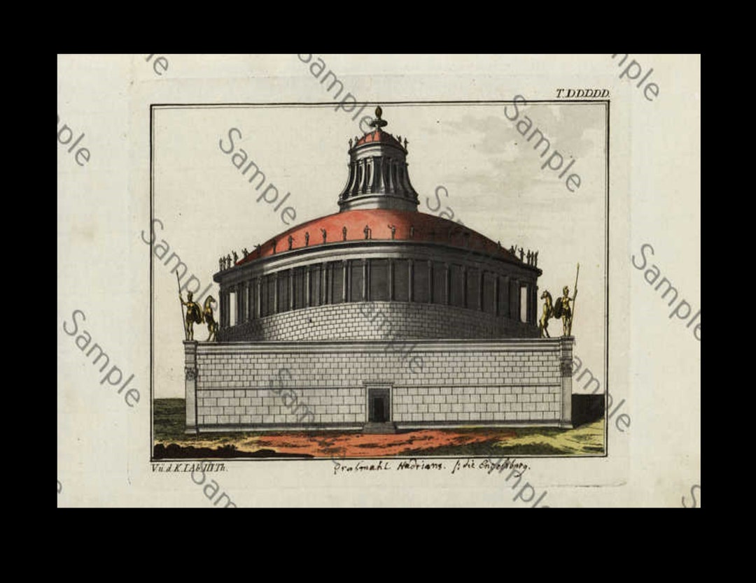 18th Century Antique Original Architecture Hand Colored Engraving Circa ...