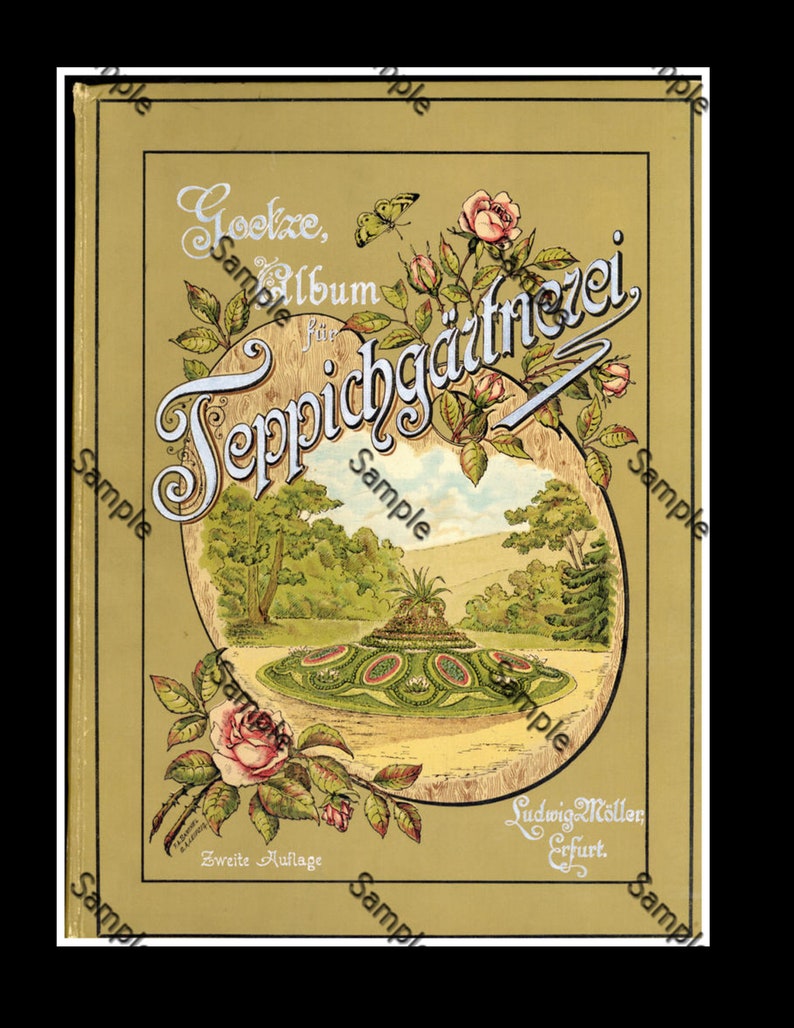 19th Century German Botanical Design Book Album Large Folio - Etsy