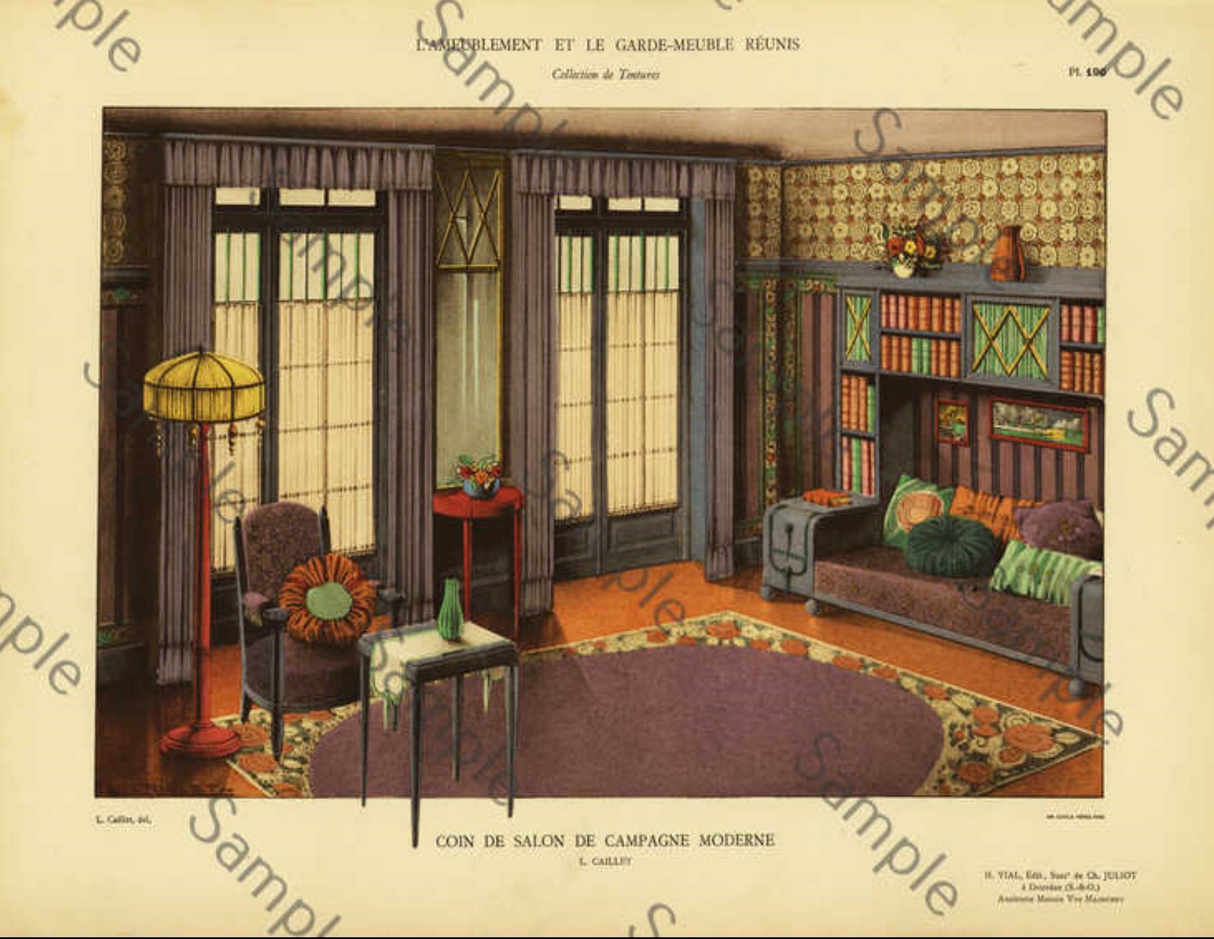 RARE Chromolithograph After Original Drawing by Foussier, Printed by ...