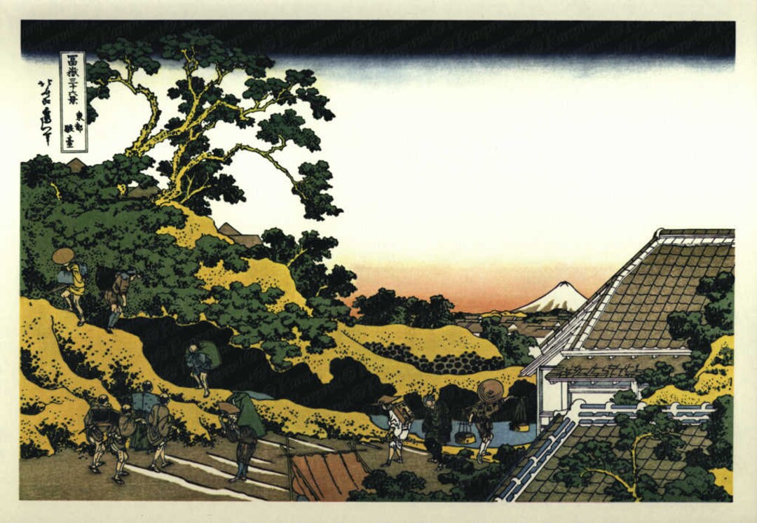 Japanese Woodblock Print Katsushika Hokusai - Etsy