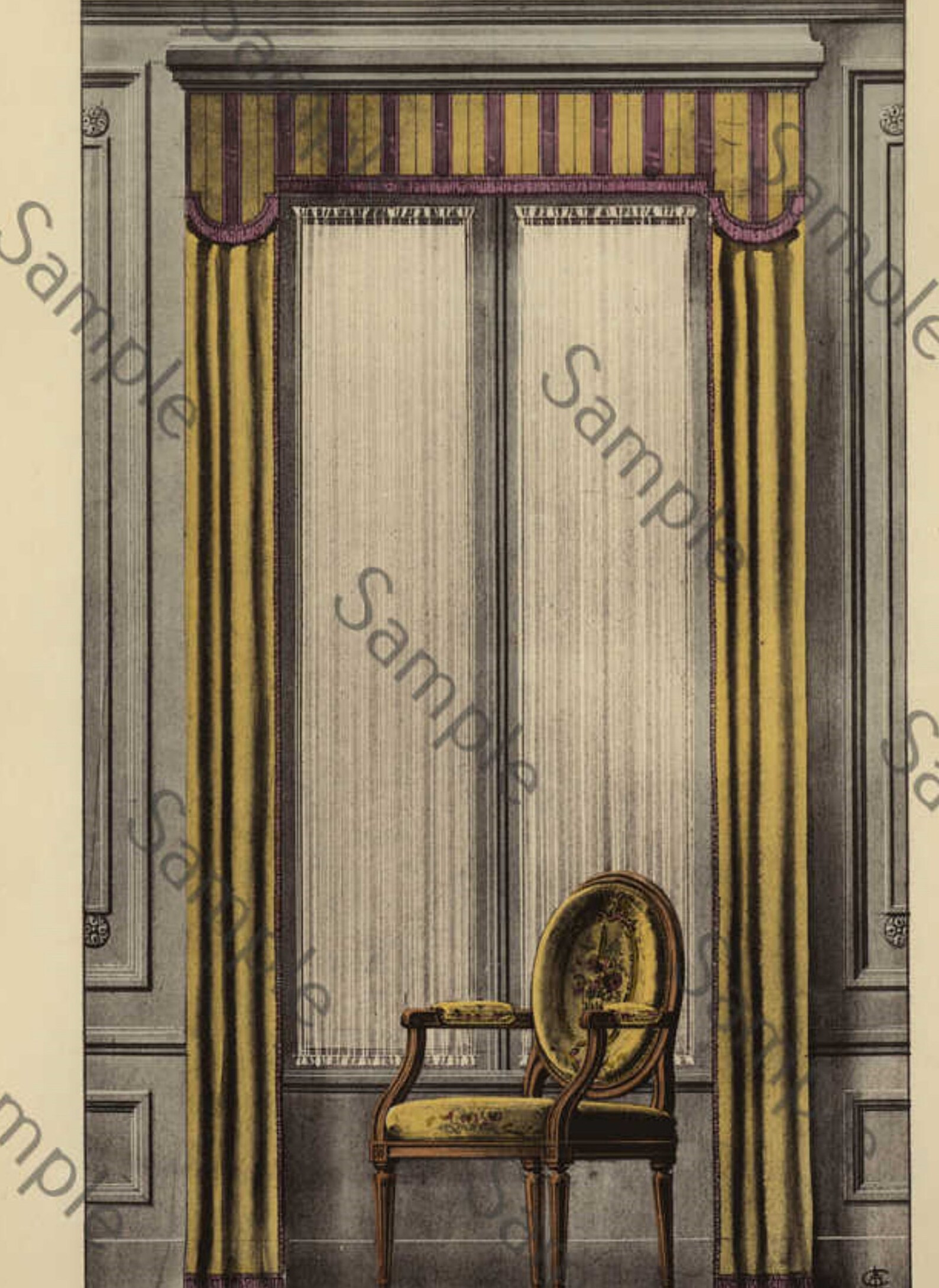 RARE Chromolithograph After Original Drawing by Foussier, Printed by ...