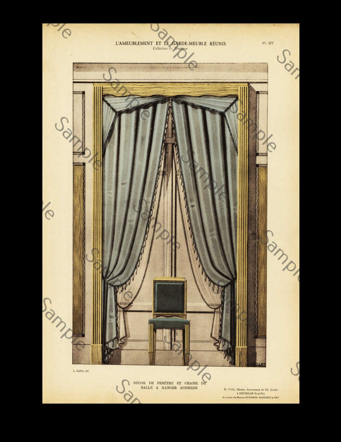 RARE Chromolithograph After Original Drawing by Foussier, Printed by ...