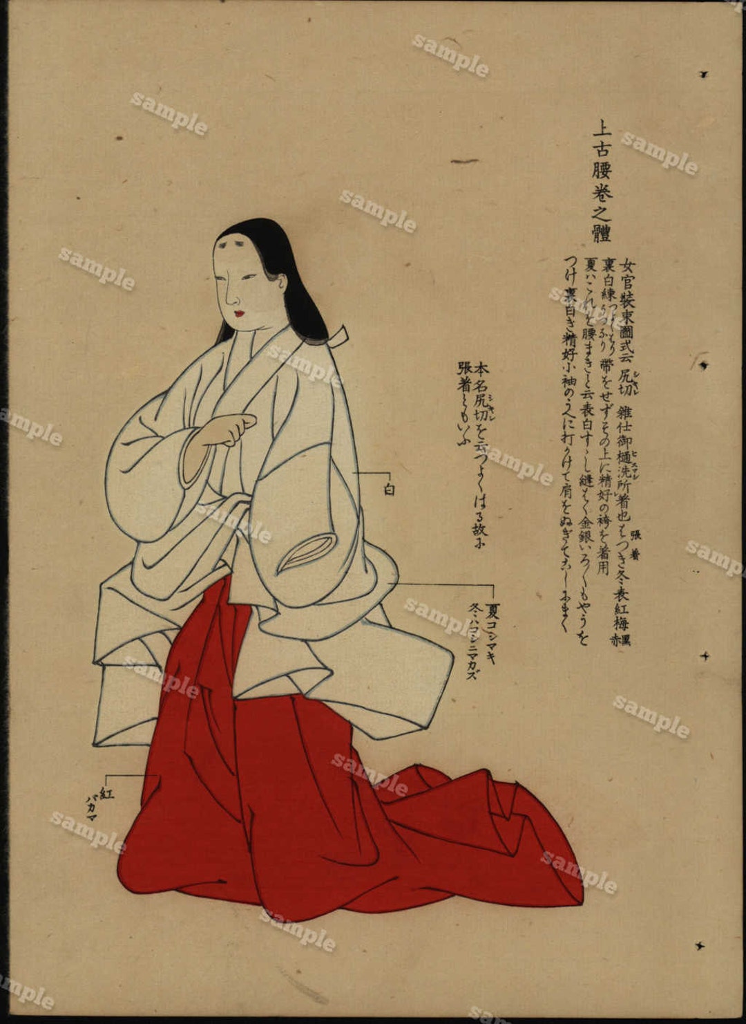 Japanese Woman Antique Japanese Hand Colored Woodblock Print Japanese ...