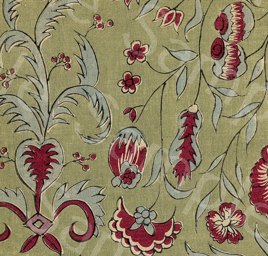 19th Century Antique Woodblock Japanese Pattern Print - Etsy