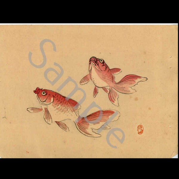 Fish Woodblock Print - Etsy