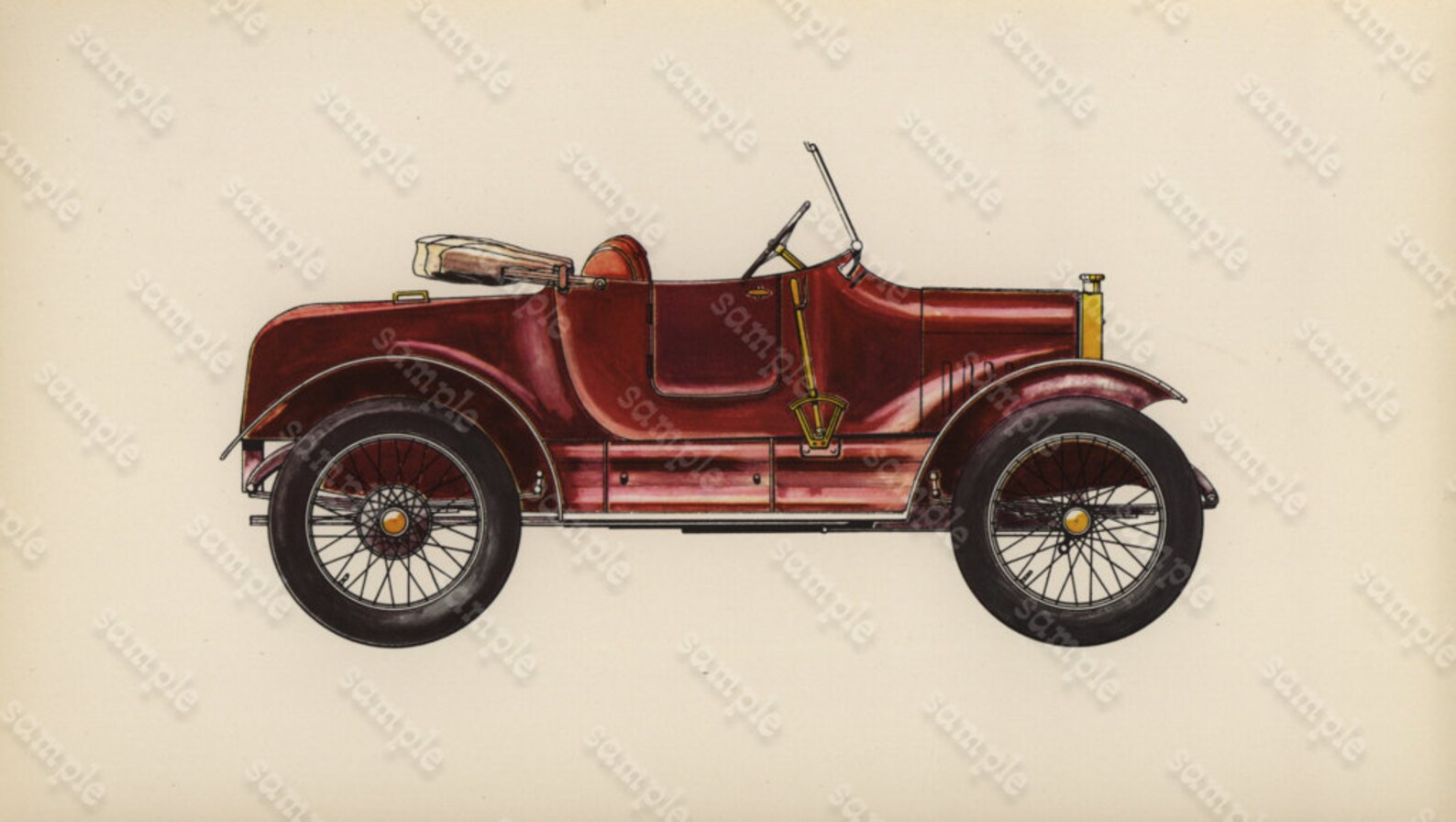 1975 Cars Lithographs 1914 Durkopp Knipperdolling Original From First ...