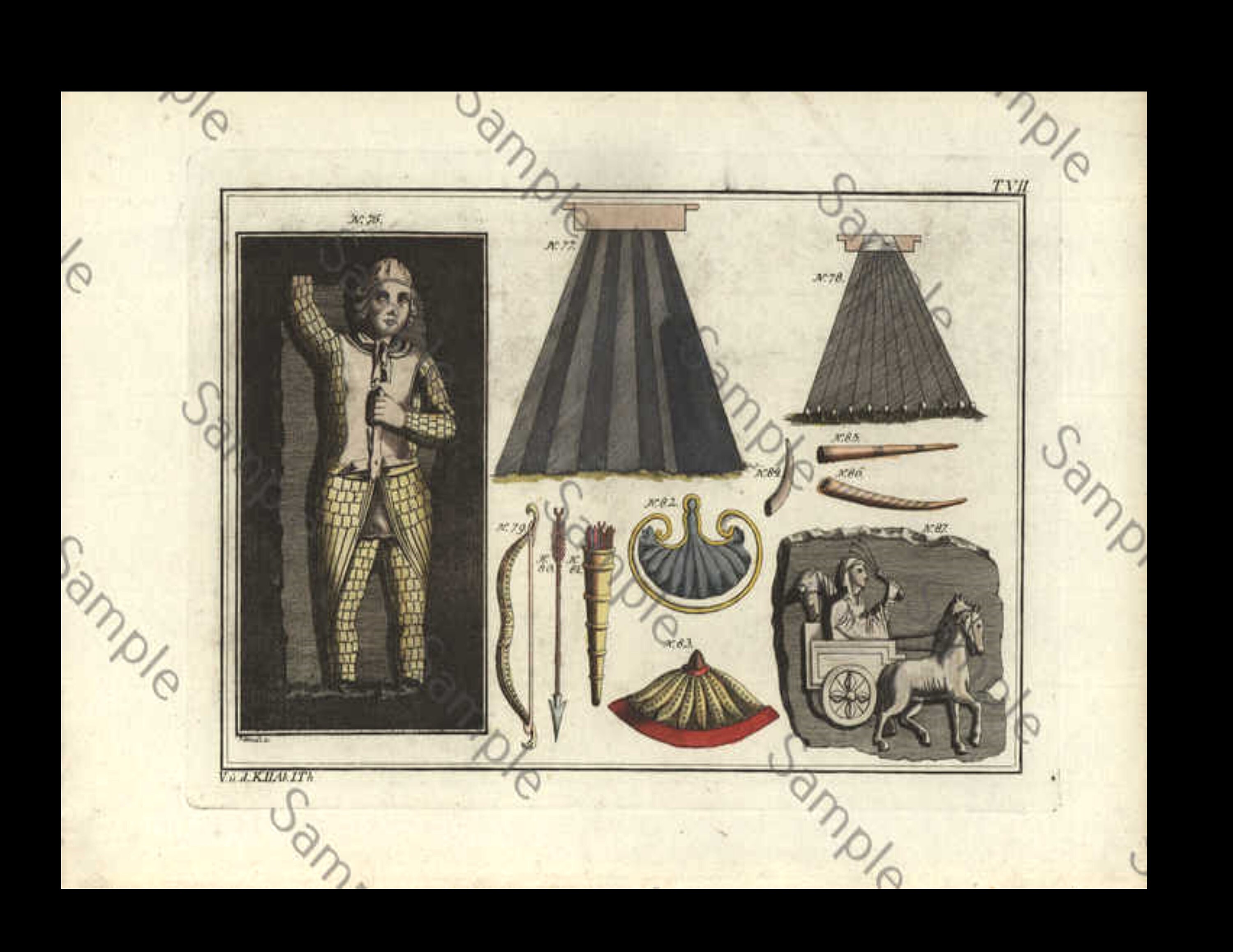 18th Century Antique Original Architecture Hand Colored Engraving Circa ...