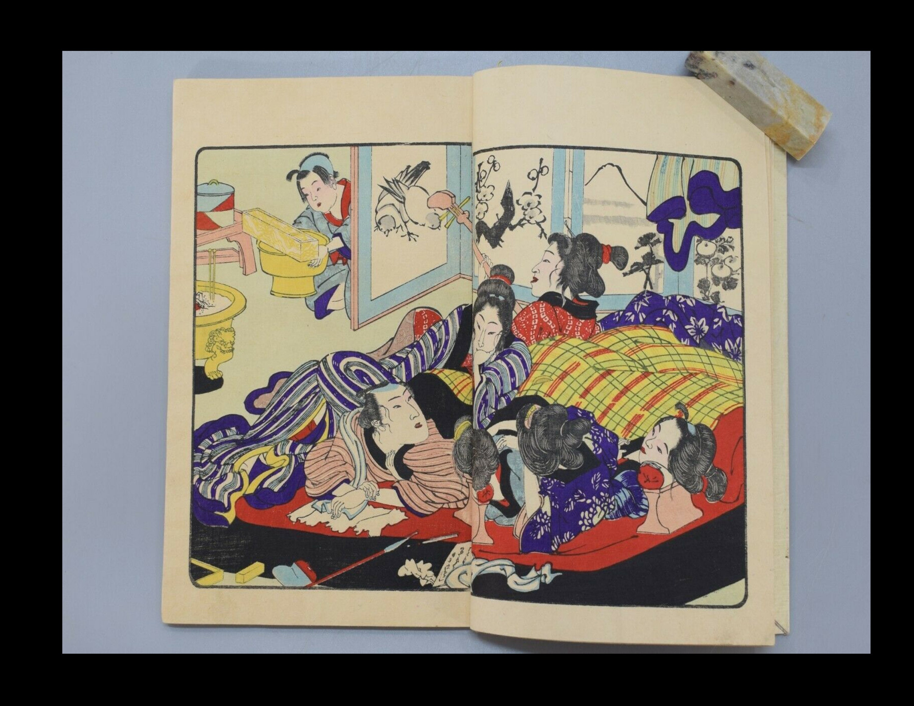 ORIGINAL Japanese Shunga Woodblock Print Late 19th Century - Etsy