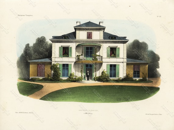 Art & Collectibles Painting Hand Coloured print,Art,Lithograph ...