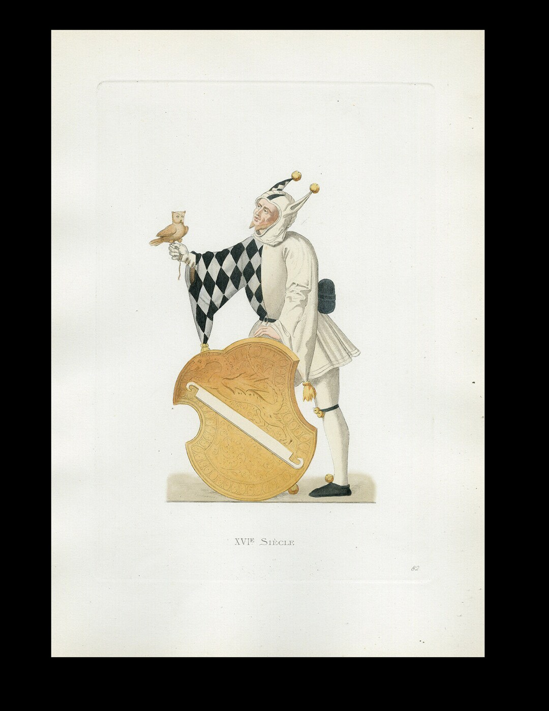 Antique Hand Colored Original costume Engraving bartklime Linck, Swiss ...