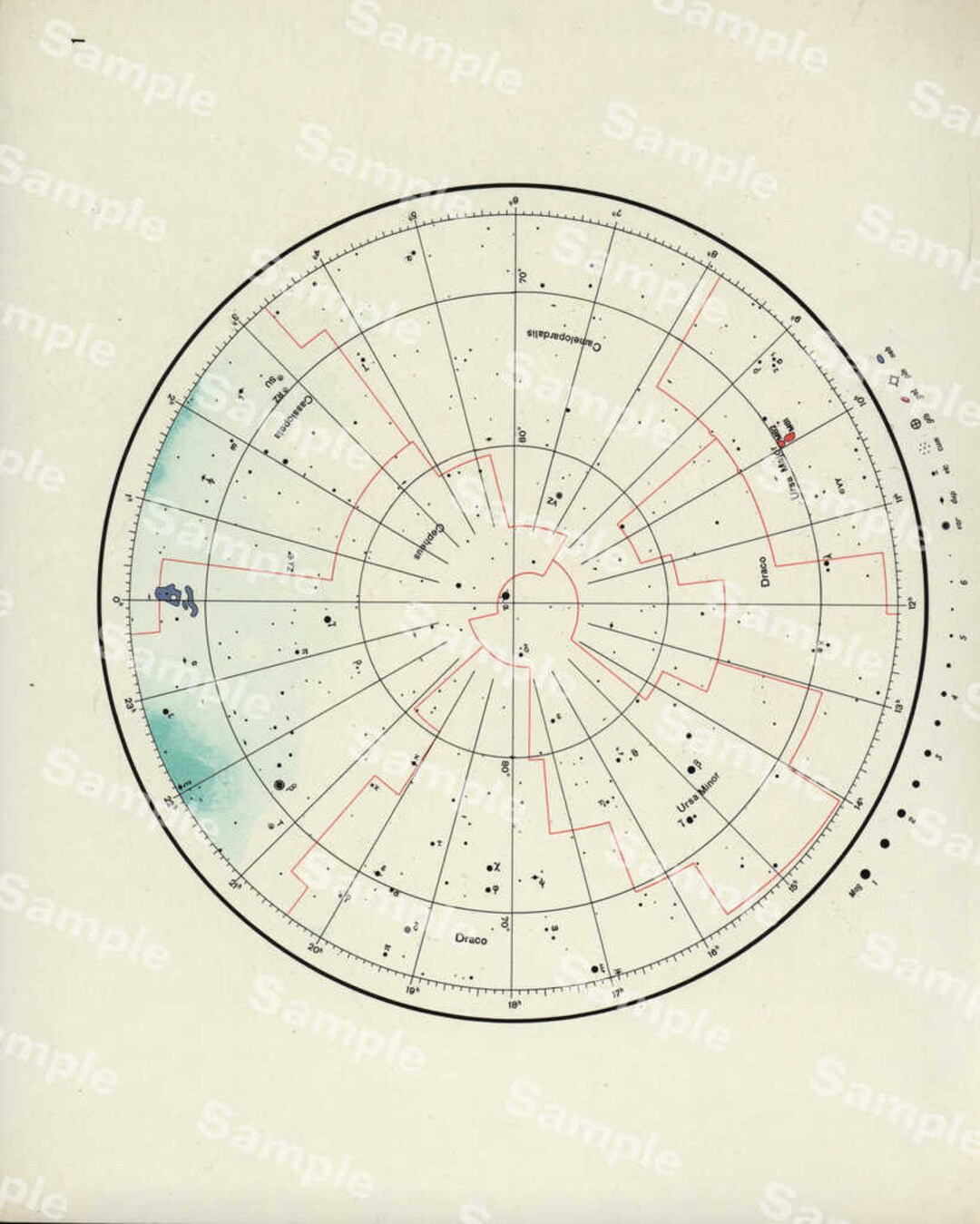 Vintage Original Cosmos Space First Cosmic Flight Atlas Astronomy Map ...