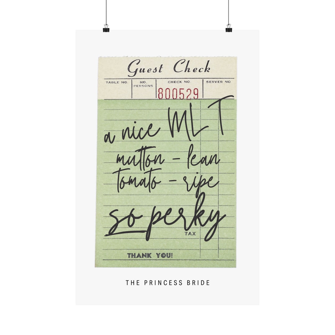 MLT Sandwich Receipt Poster Print Room Art - Etsy