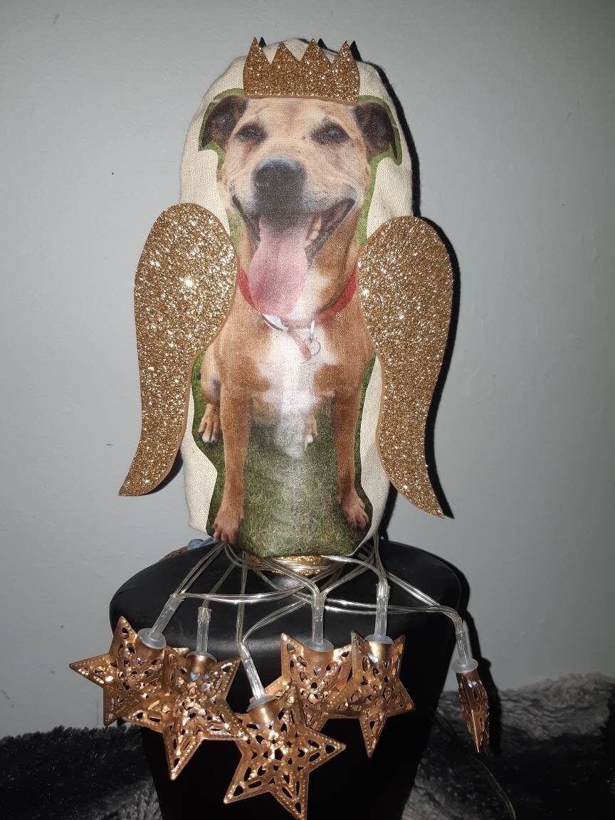 Handmade Custom Tree Topper Pet Portrait Christmas Tree Angel. - Etsy UK