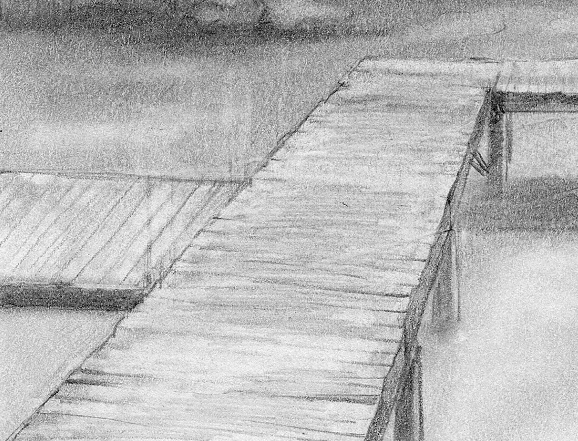 Cattails and Waterways - Pencil Drawing Print - Etsy