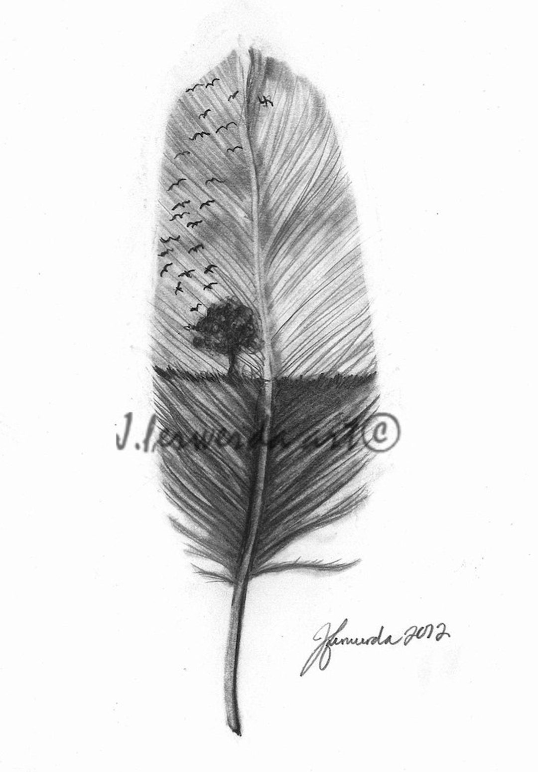 Pencil Drawing Print - Reach High - Day 310 - Etsy