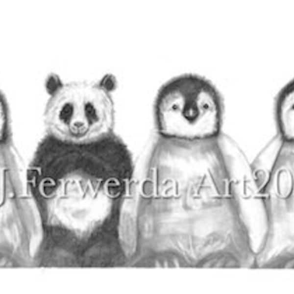 Pencil Drawing Print the Fight Day 235 - Etsy