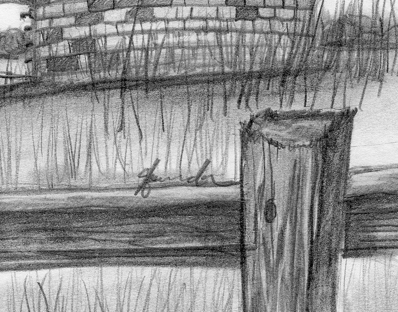 Pencil Drawing Print - Stories of A Silo - Etsy