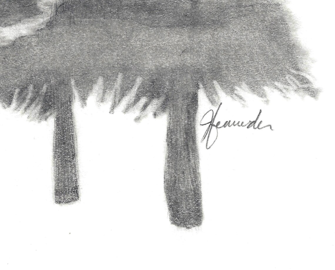 Liston A Lot - Pencil Drawing Print - Etsy