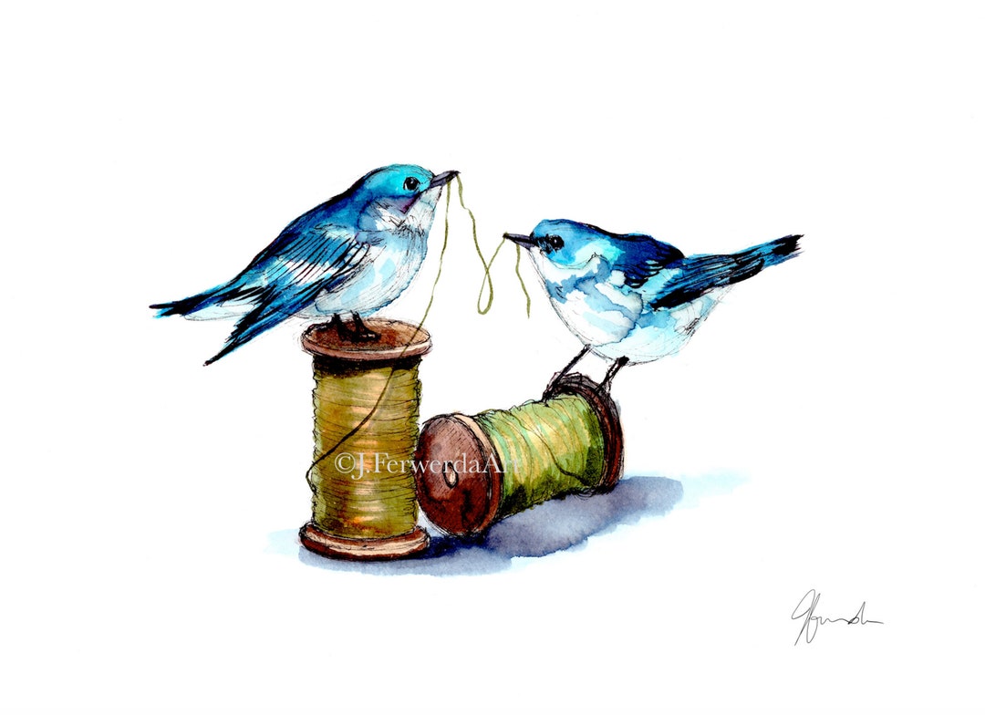 One Thread - Ink on Paper Print - Etsy