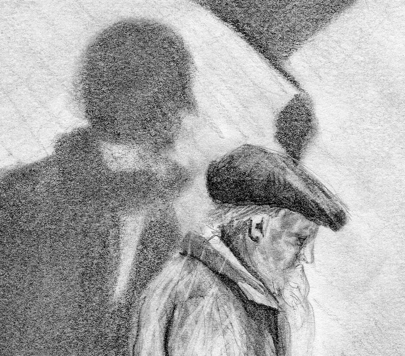 Pencil Drawing Print - Shadows and Sunshine Day 363 - Etsy