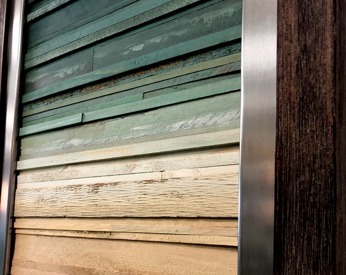 Coastal Horizon Reclaimed Wood Art- Beach, Surf, Ocean, Sea, Sky, Aqua ...