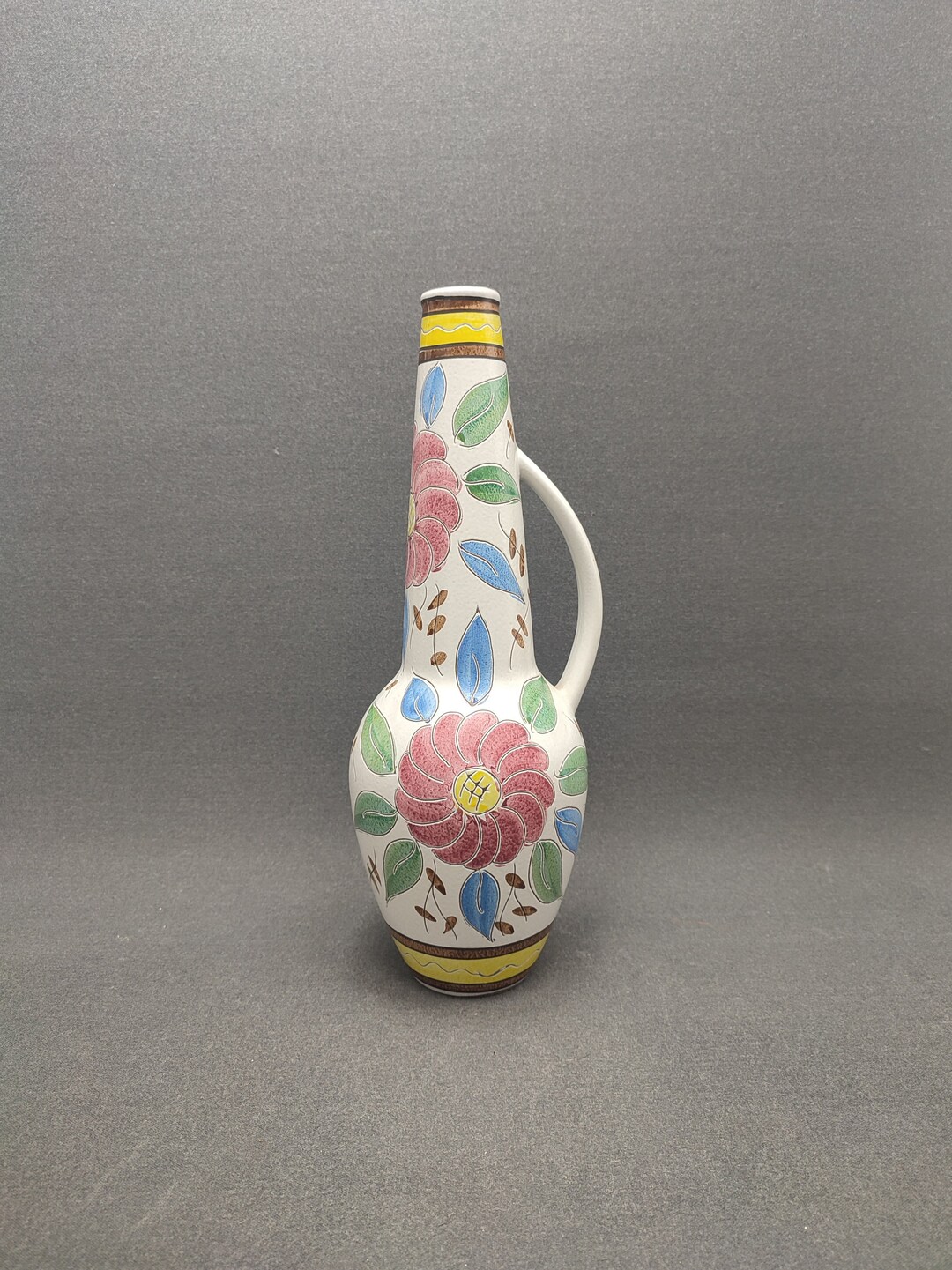 German Vase by Marzi & Remy - Roosters - 2018/35 - Vintage Mid Century - Etsy