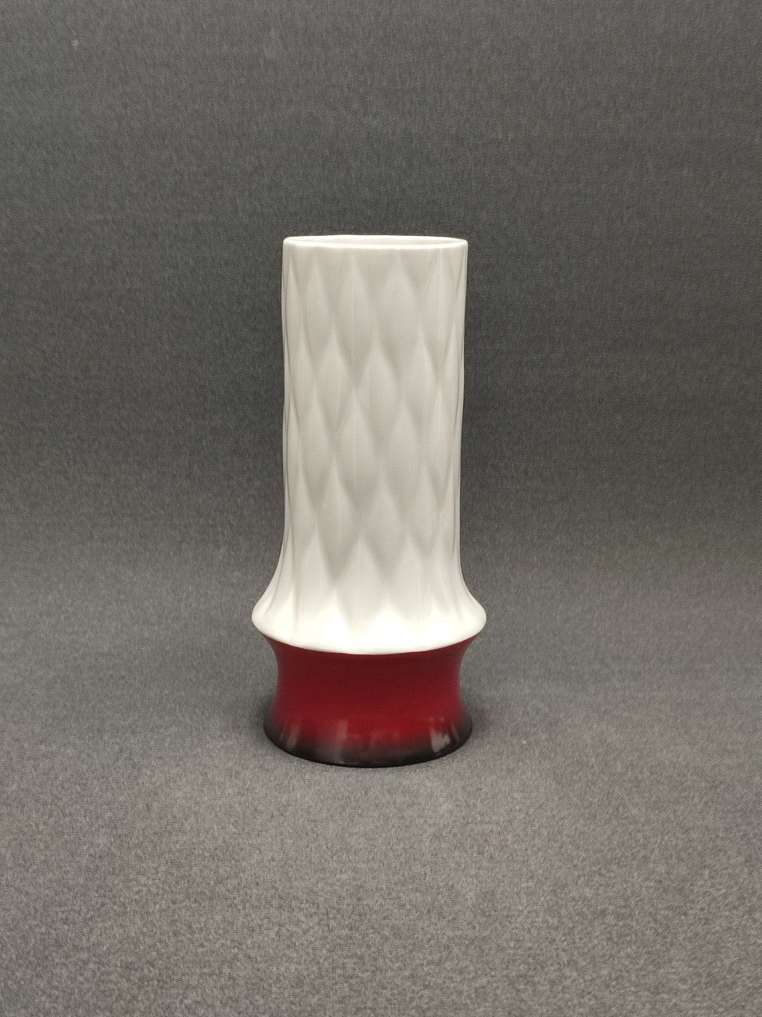 Plankenhammer Floss Bavaria Relief White/red Porcelain Vase Germany - Etsy